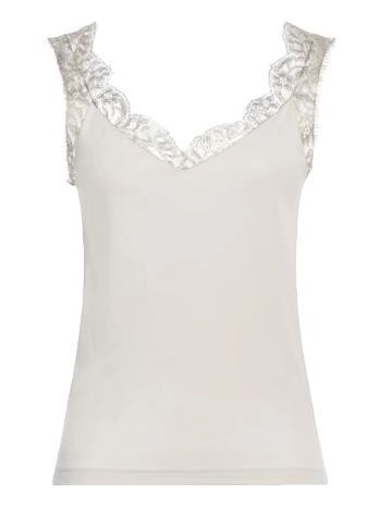 Fabiana Filippi Sleeveless Top With Lace Detail - Grey