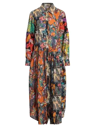 CONNOR & BLAKE Maxi Shirt Dress - Orange