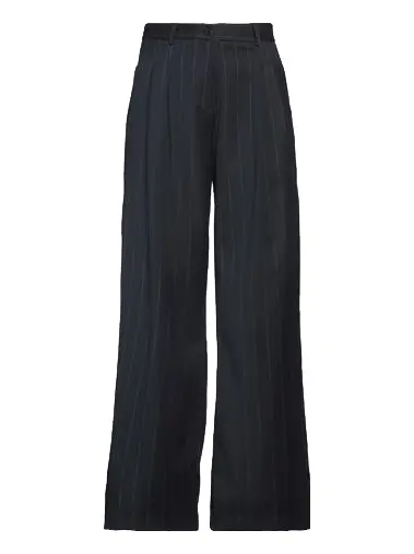CARACTÈRE Wide-leg Pinstriped Trousers - Blue