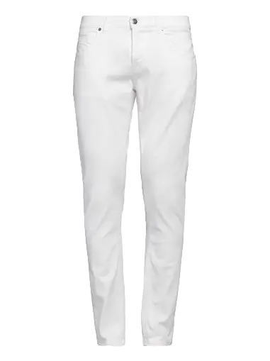 DONDUP Pants Size Cotton, Elastomultiester, Elastane - White