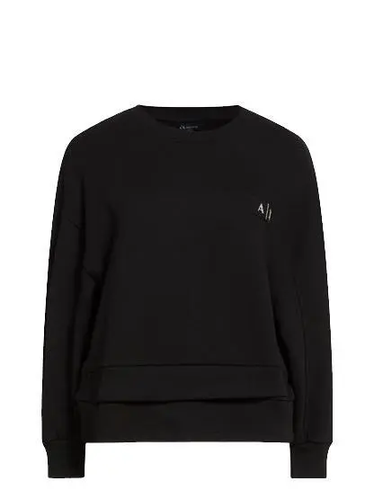 Armani Exchange Sweatshirt In Cotton And Polyester - Black