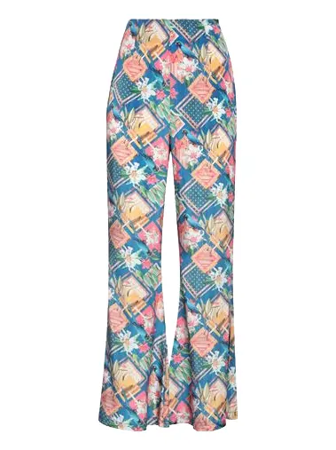 CONNOR & BLAKE Flared Multicolor Pants - Blue