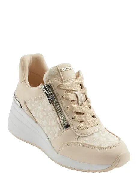 Dkny Kalina Wedge Sneakers - Hemp