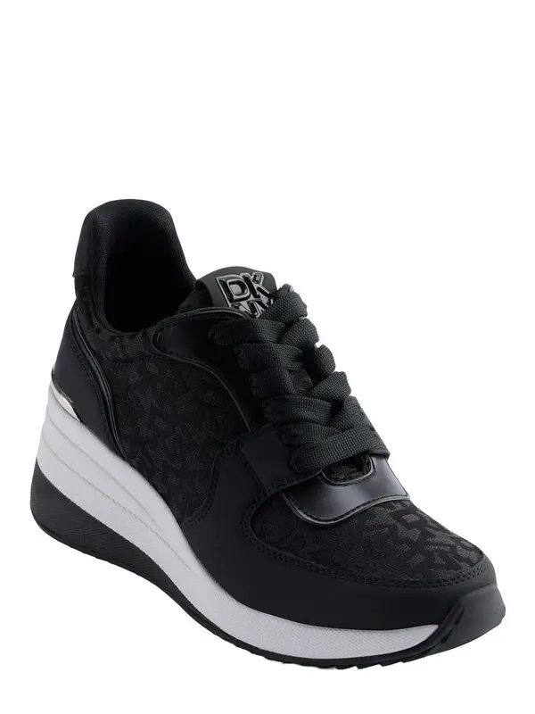 Dkny Kamay Wedge Sneakers - Black