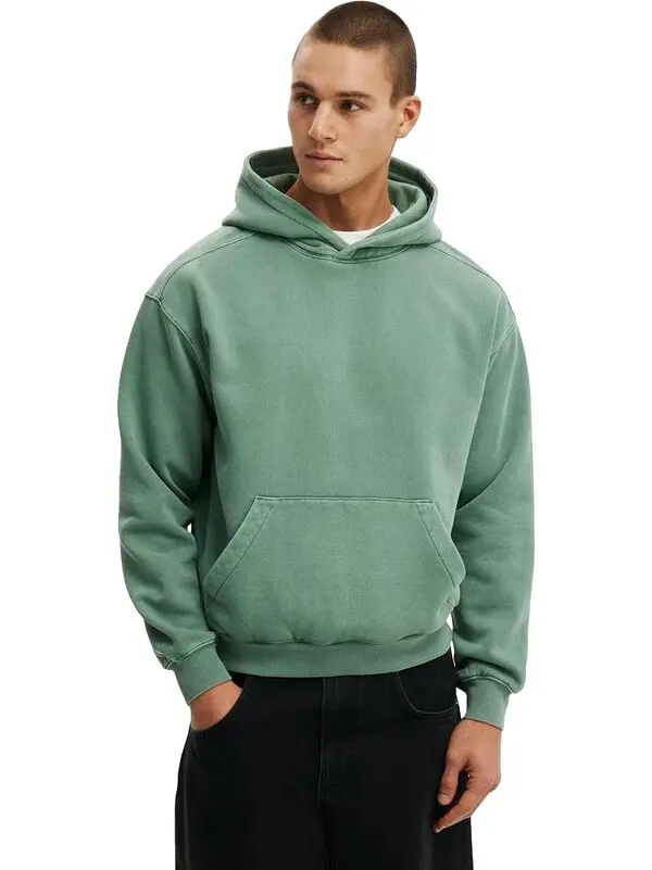 COTTON ON Box Fit Hoodie - Faded Teal