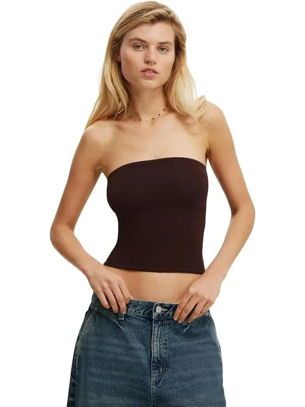 COTTON ON All Day Tube Top - Dark Oak
