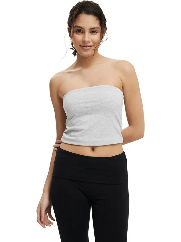 COTTON ON All Day Tube Top - Grey Marle