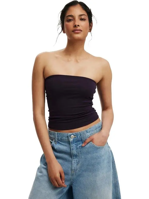 COTTON ON All Day Tube Top - Velvet Currant