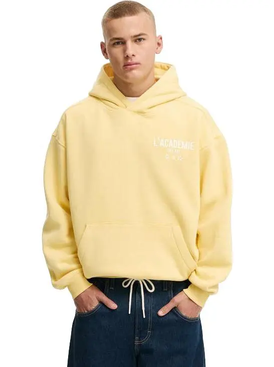 COTTON ON Box Fit Graphic Hoodie - Frosted Honey Academie Des