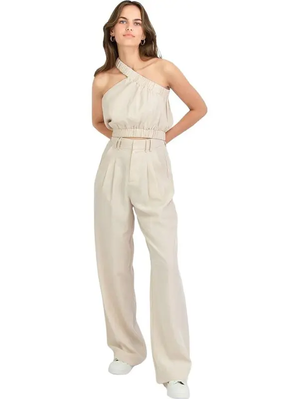 BELLE & BLOOM State Of Play Wide Leg Pant - Sand