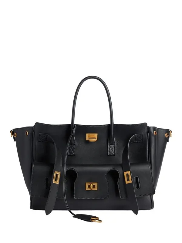 Balenciaga Bel Air Small Leather Carry-all Bag - Black