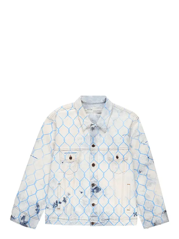 Off-White Fence Jean Trucker Jacket - Blue