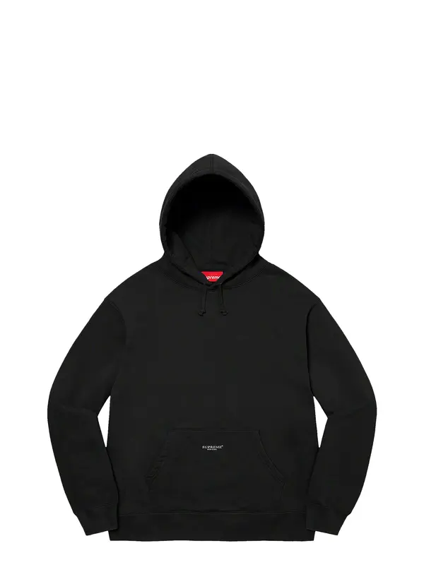 Supreme Micro Logo Hooded Sweatshirt - Black