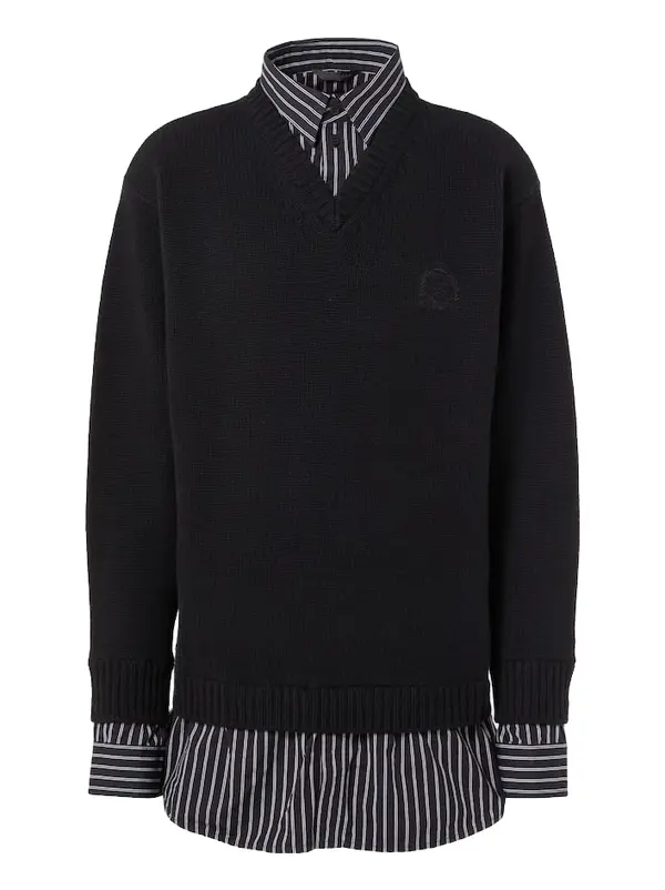Balenciaga Layered Sweater - Black