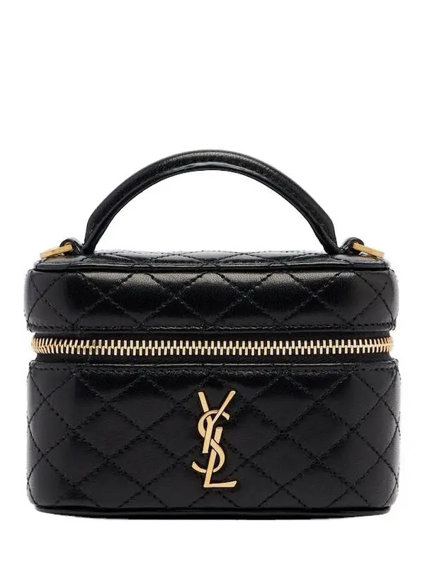 Saint Laurent Gaby Micro Leather Crossbody Bag - Black