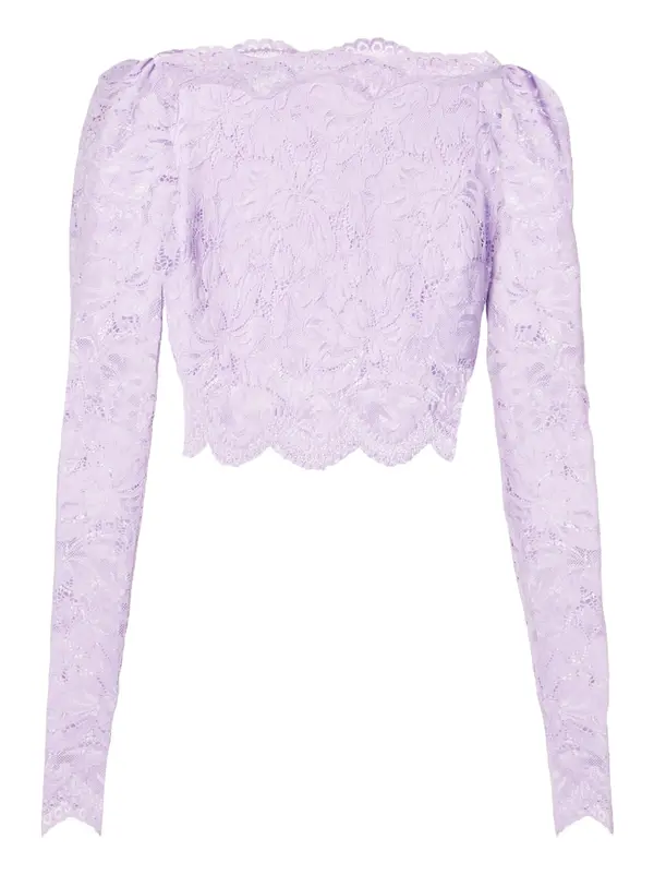 Rabanne Floral Lace Top - Purple