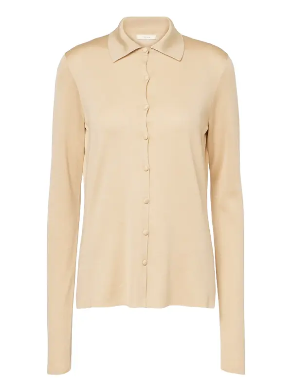 THE ROW Ikara Silk Top - Beige