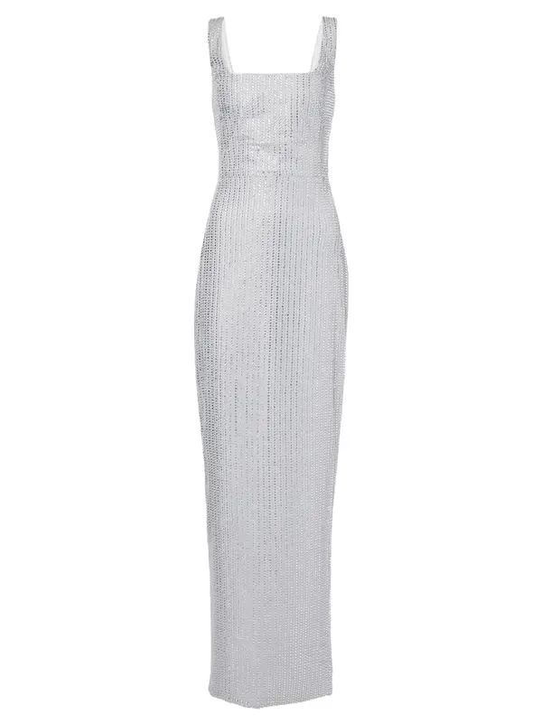 RASARIO Crystal-embellished Gown - Grey