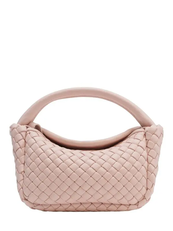 Bottega Veneta Mini Intrecciato Top Handle Bag - Cameo-muse Brass