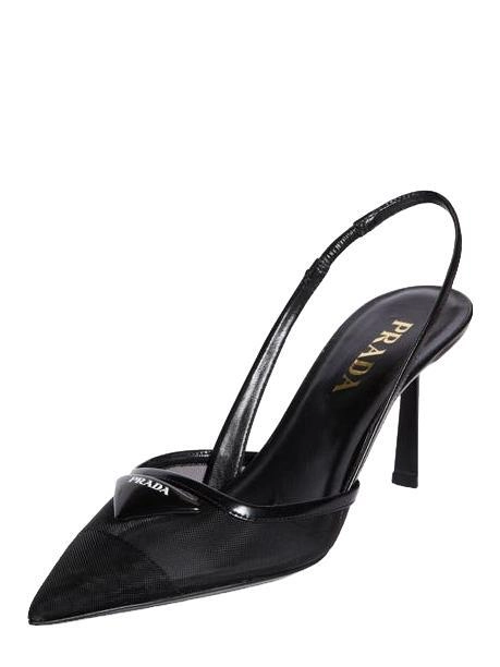 Prada Mesh Slingback Pump - Nero