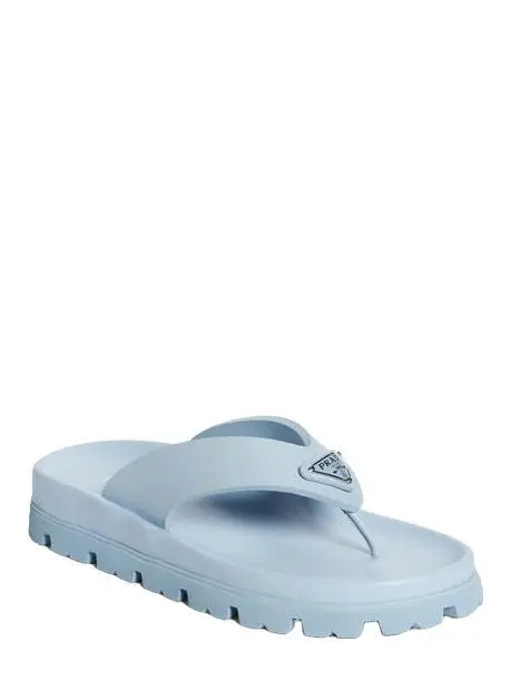 Prada Lug Sole Flip Flop - Cielo