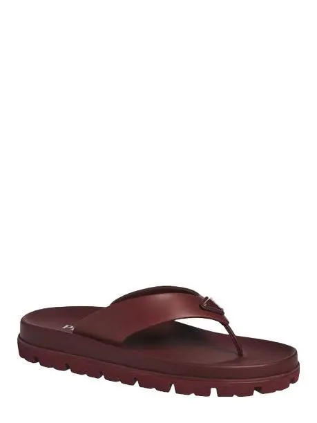 Prada Lug Sole Flip Flop - Granato