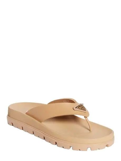 Prada Lug Sole Flip Flop - Orzo