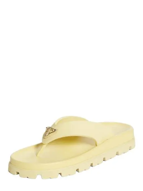 Prada Lug Sole Flip Flop - Polline