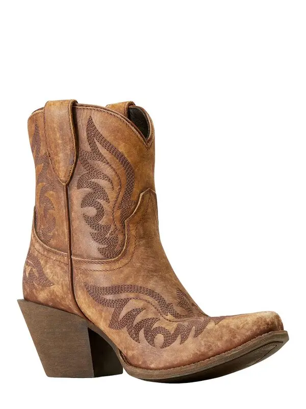 Ariat Chandler Western Bootie - Naturally Distressed Brown