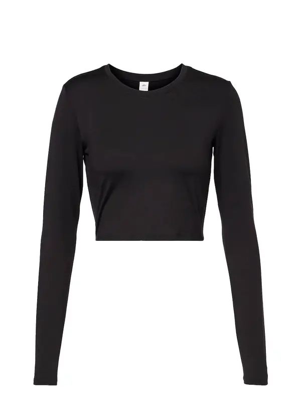 Alo Yoga Alosoft Technical Cropped Top - Black