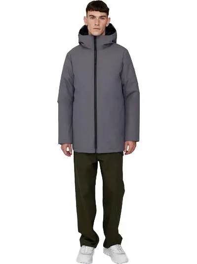 QUARTZ CO. Jules Hooded Down Winter Jacket - Steel Grey