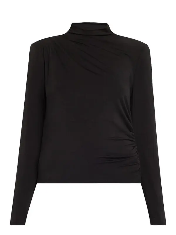 Veronica Beard Mylie Gathered Top - Black