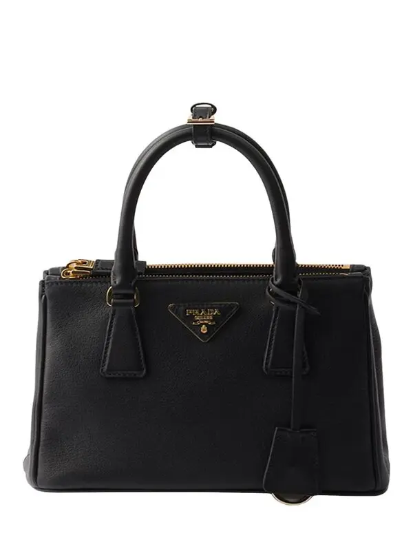 Prada Small Galleria Leather Top Handle Bag - Nero