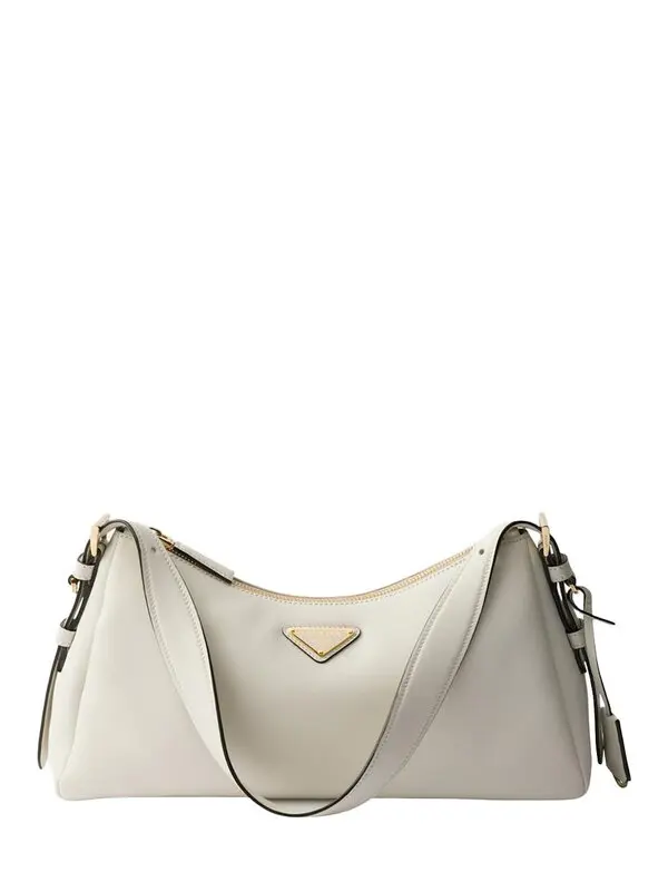 Prada Aimee Leather Shoulder Bag - Bianco