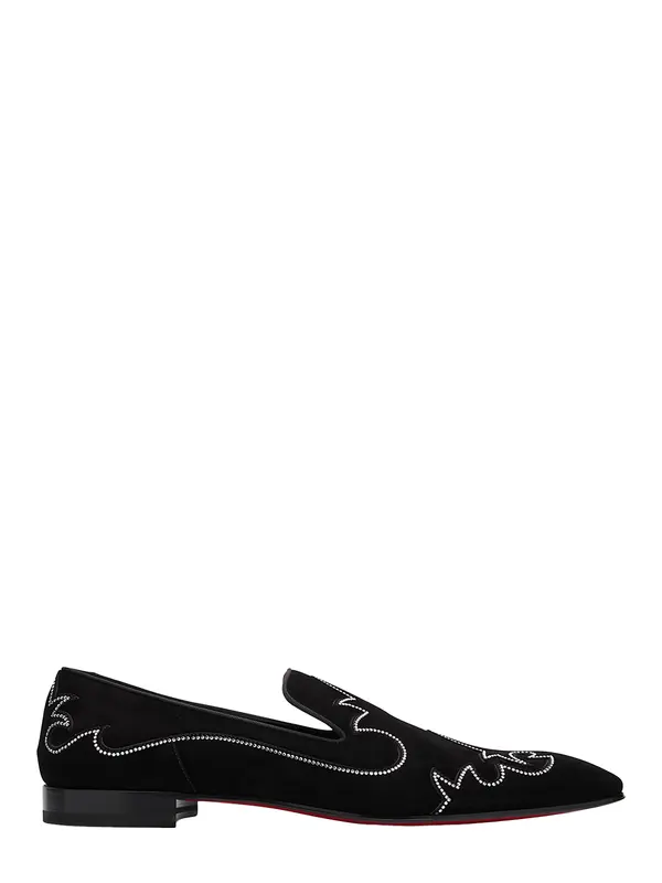 CHRISTIAN LOUBOUTIN Dandysiago Rhinestone Loafers - Black