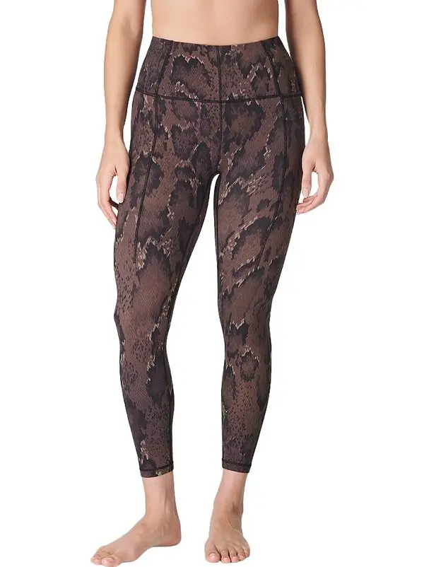 Sweaty Betty Super Soft 7/8 Yoga Leggings - Brown Python Print
