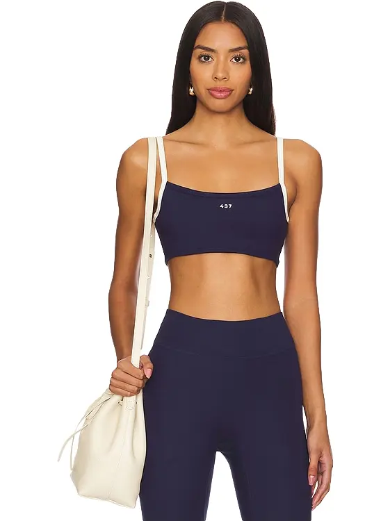 437 The Micro Bra In Navy - Navy & Creme