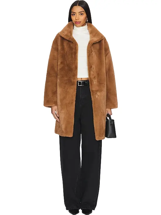 Apparis Blair Mid Length Coat - Camel