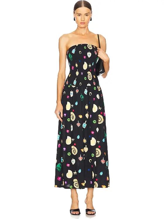THE WOLF GANG Alyss Maxi Dress - Noir Charm