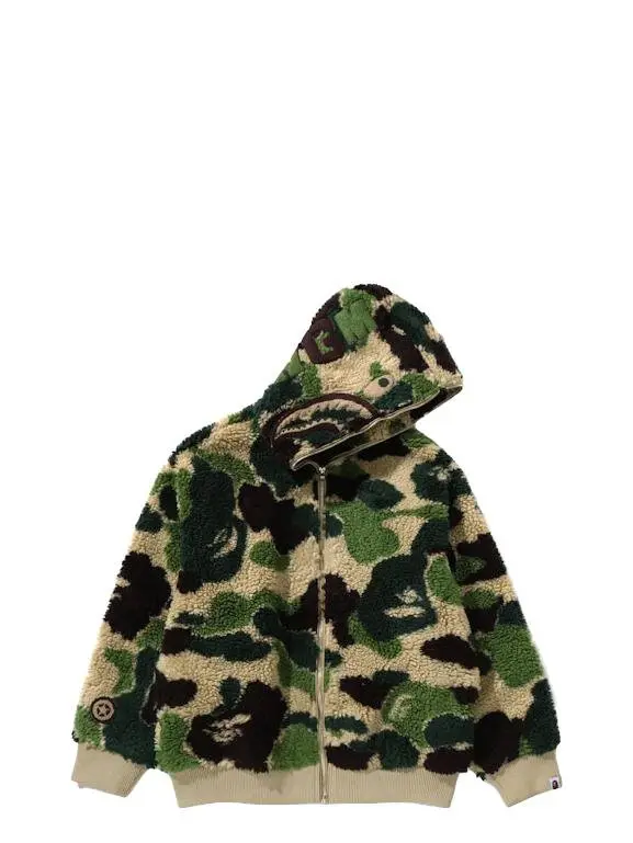 BAPE Abc Camo Boa Shark Relaxed Fit Hoodie - Green