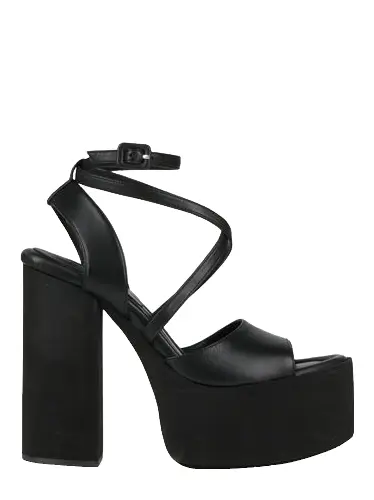 PALOMA BARCELO Soft Leather Sandals - Black