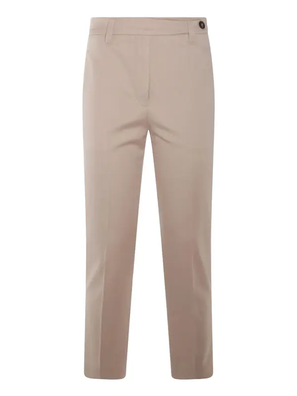 Brunello Cucinelli Cropped Slim-fit Trousers - Neutrals