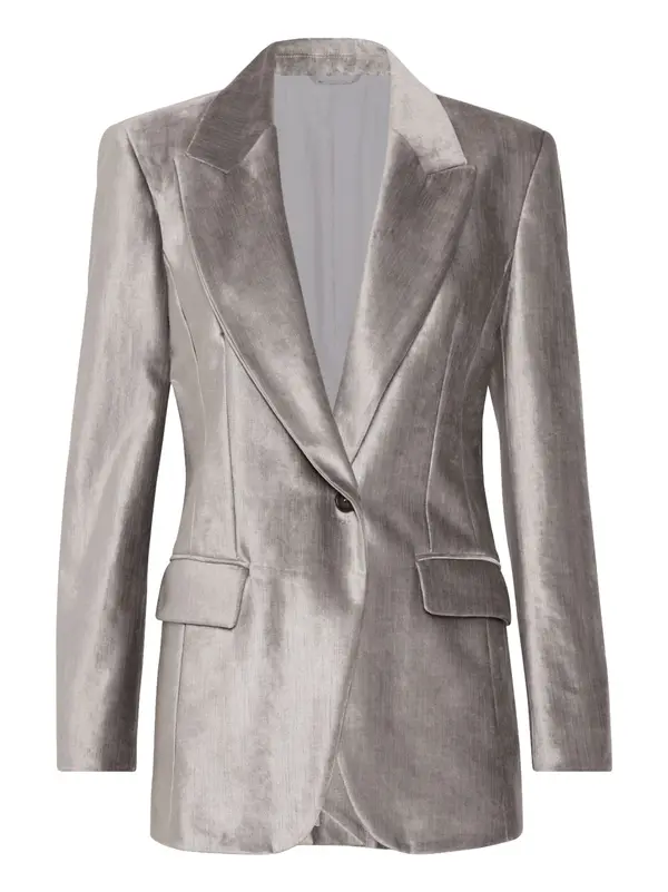 Brunello Cucinelli Velvet Blazer - Grey