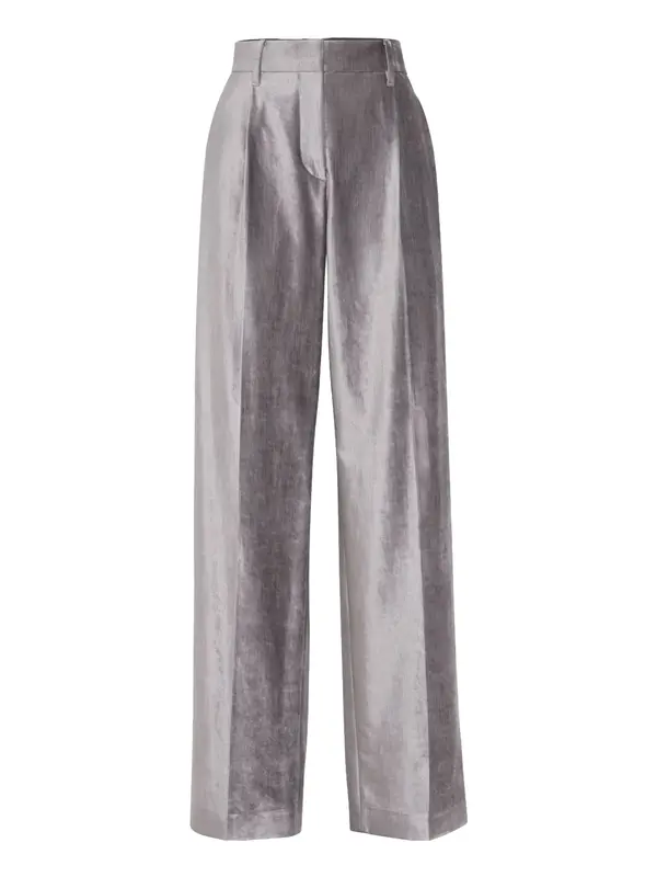 Brunello Cucinelli Monili-trim Trousers - Grey