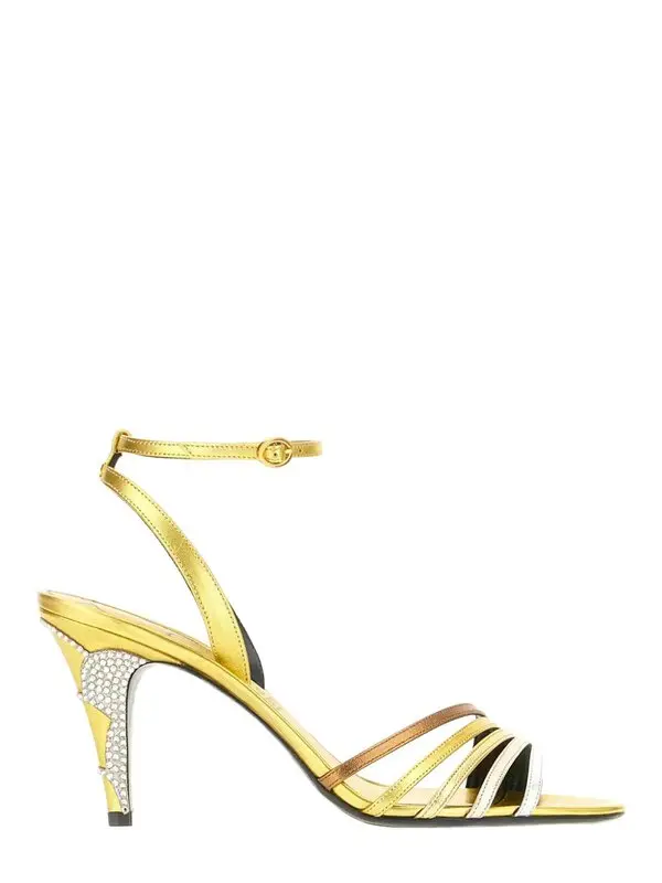 Valentino Garavani 85mm Ladycrush Embellished Sandals - Gold