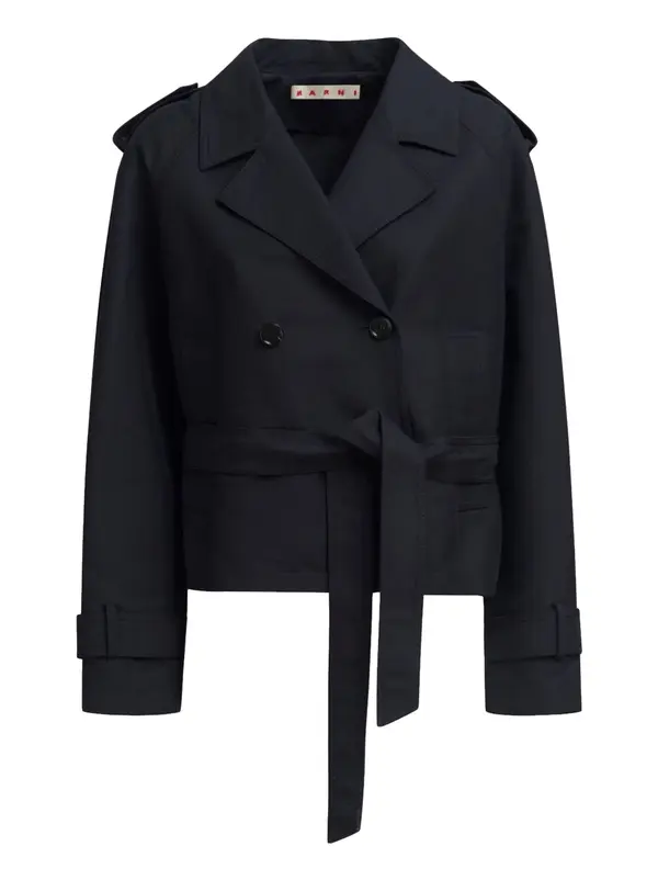 Marni Double-breasted Trench Jacket - Black