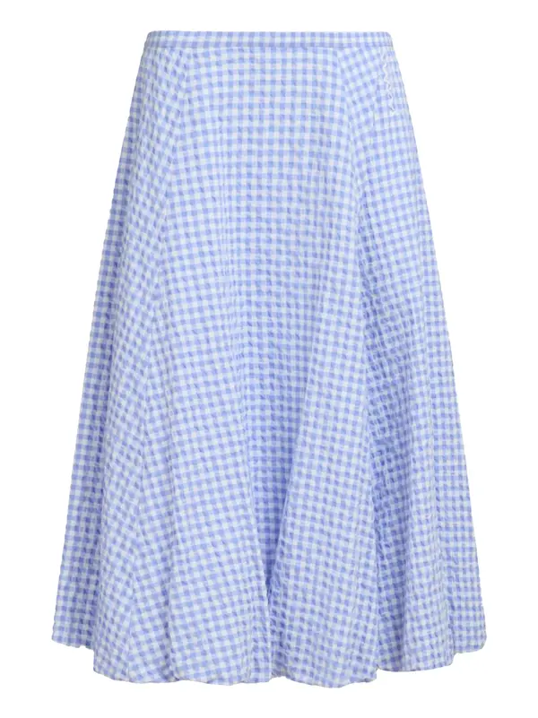 Marni Check-print Midi Skirt - Blue