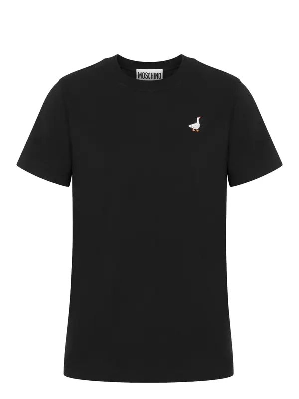 Moschino Embroidered T-shirt - Black