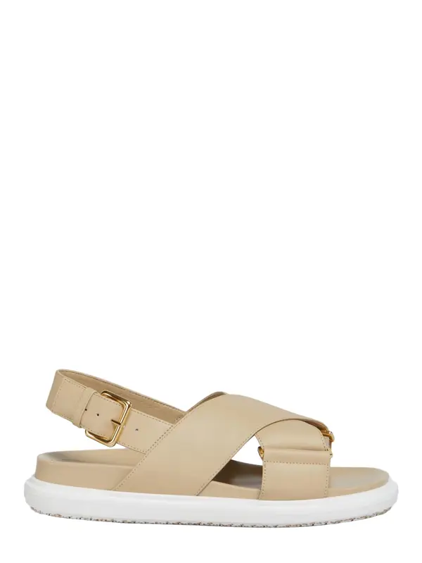 Marni Leather Sandals - Neutrals