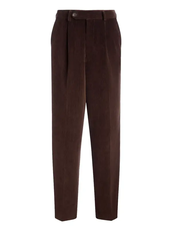 Bally Pleated Corduroy Trousers - Brown